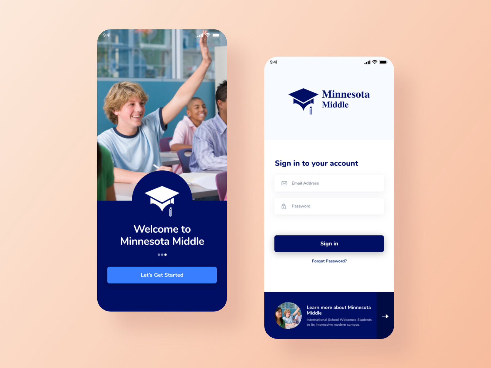 Minnesota Middle School APP by Prakash on Dribbble
