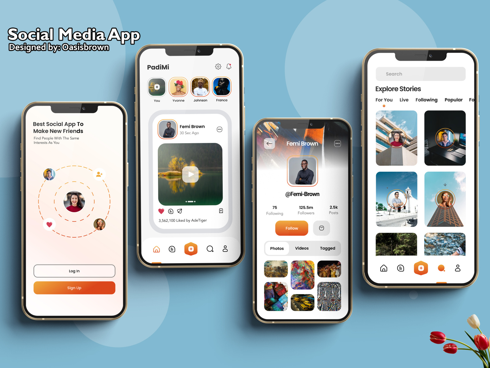 Social Media App by Asorose Caleb Brown on Dribbble