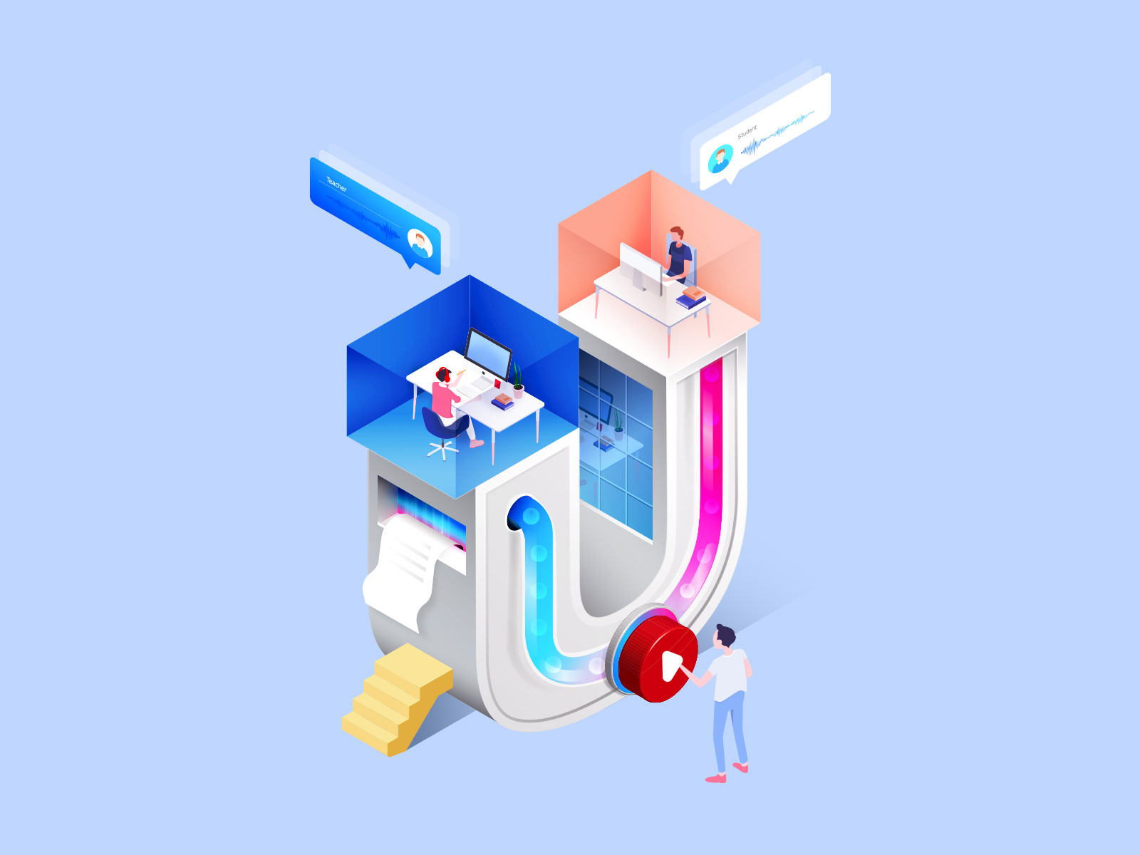 3D Font_F_Smart matching by ya on Dribbble