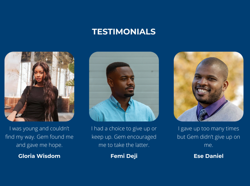 Dribbble - Testimonial section.png by Golden Ogbeka