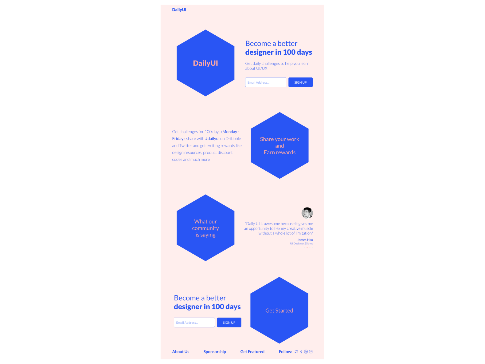 DailyUI Homepage Redesign Full Page by Golden Ogbeka on Dribbble
