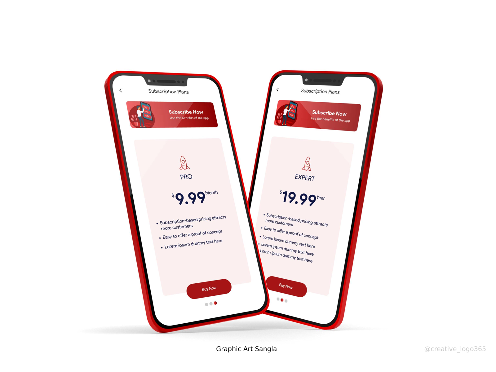 Subscribe Plan Ui Screen | Creative Design | Graphic Art Sangla by ...