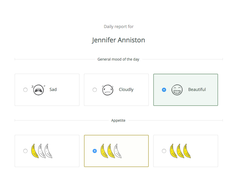 Daily report by Régis on Dribbble