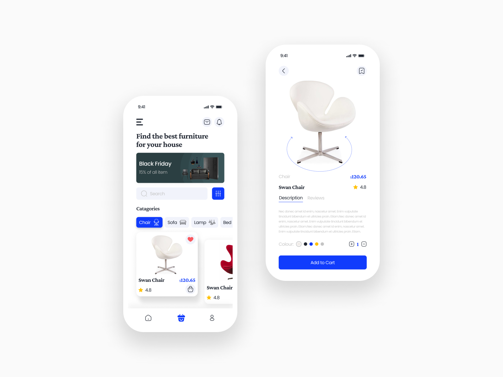 Furniture Shop Mobile Apps by Ibrahim | UI/UX DESIGNER on Dribbble