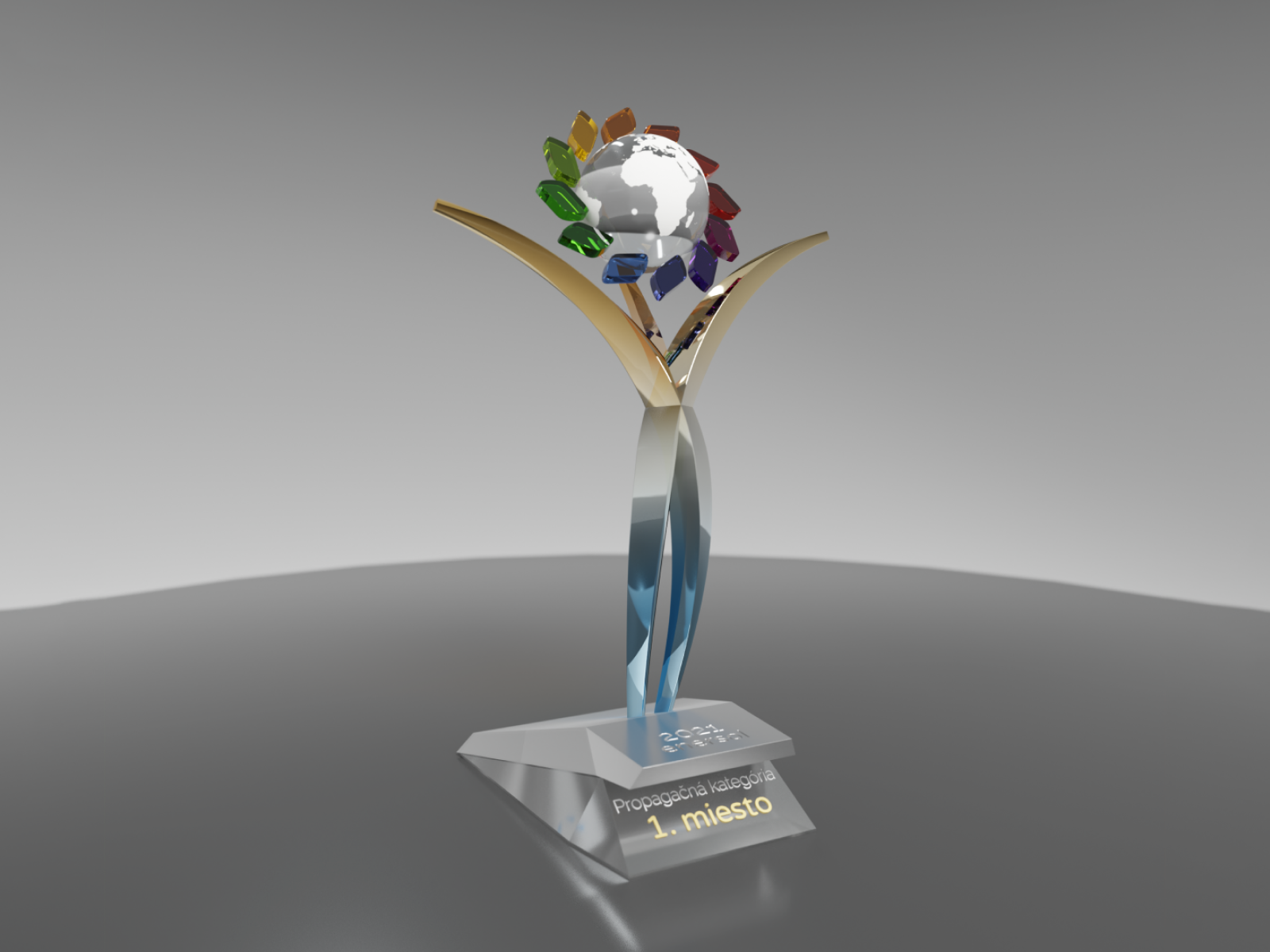 Enersol 2021 - Winning trophy design by Lukáš CRYPTEX Mrázek on Dribbble