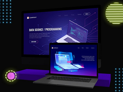 Neon Web Mockup by Donna Garcia on Dribbble