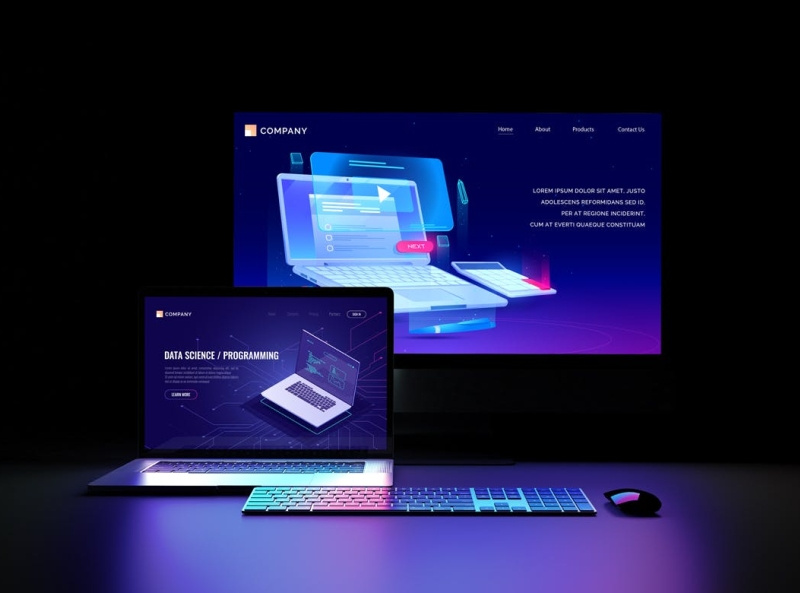 Display Website in Dark Mockups by UI Foundry on Dribbble