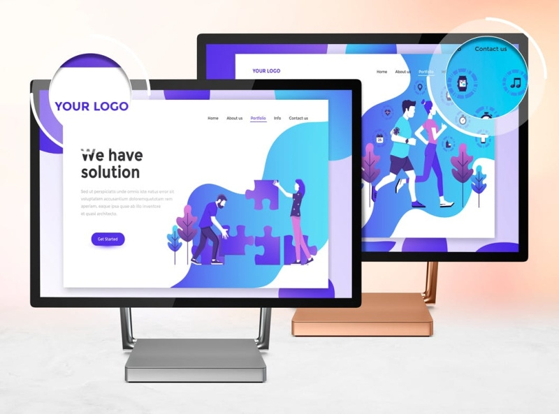 Screen Display Mockups by UI Essentials on Dribbble