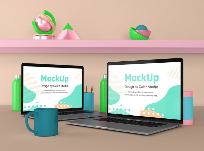 Website Desktop Mockups by UI Essentials on Dribbble