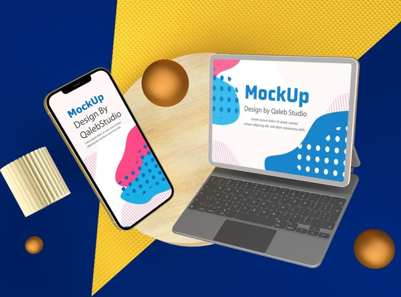 Responsive Devices Top view Mockups by UI Essentials on Dribbble