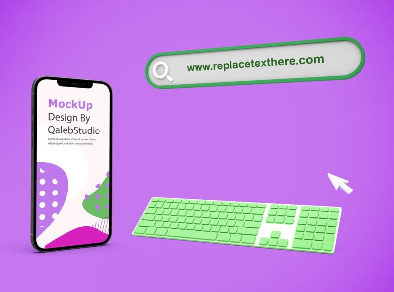 iPhone Website Mockups by UI Foundry on Dribbble