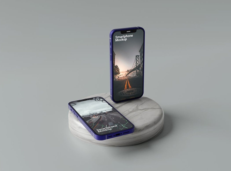 Vertical & Horizontal Smartphone Mockup by UI Essentials on Dribbble