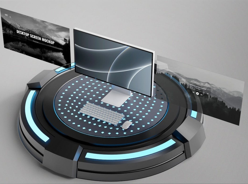 IMac Pro Screen Mockup On The Podium By Device On Dribbble