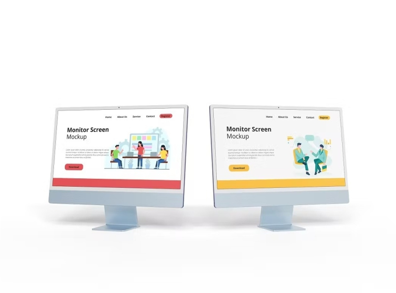 Free Display Screen Mockup by UI Foundry on Dribbble