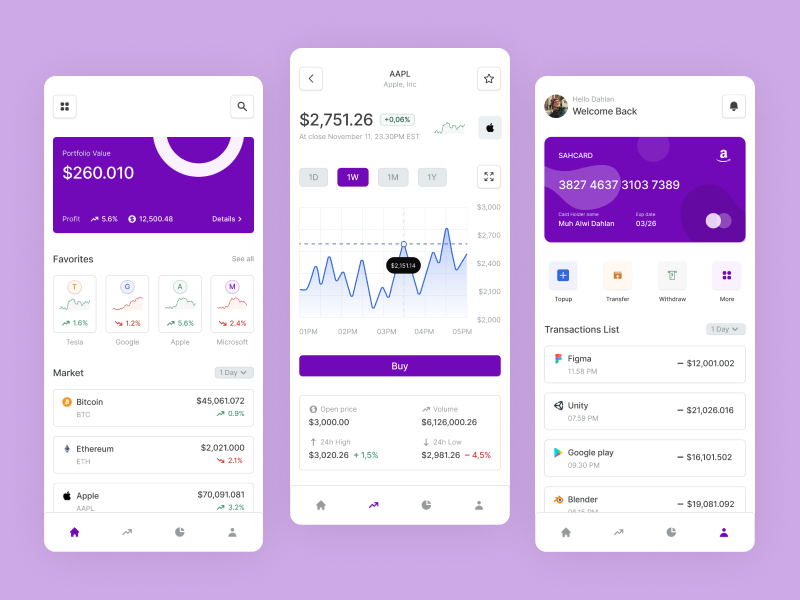 Finance - Mobile Design by alanuiux on Dribbble