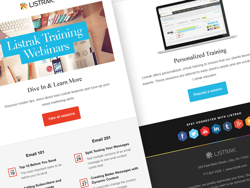Listrak Training Email by Aaron Pearson on Dribbble