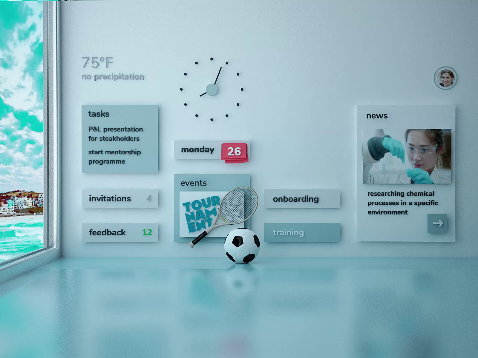 Soft & Gentle 3D Corporate Dashboard by Andrew for ABCDesign on Dribbble