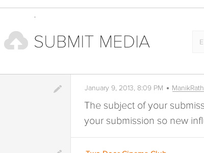 Submit Media By Manik Rathee On Dribbble