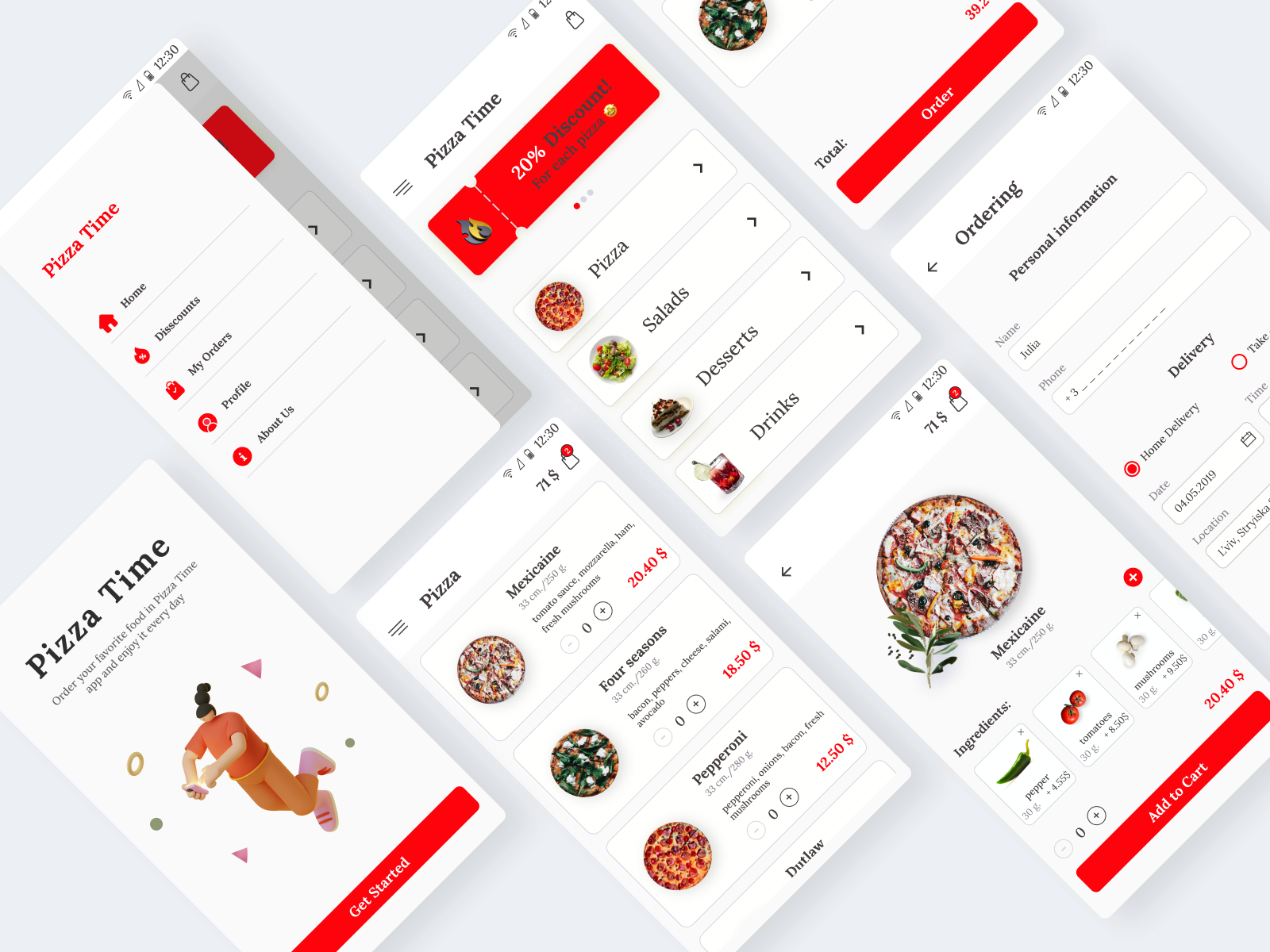 Pizza Time | App by Iryna on Dribbble