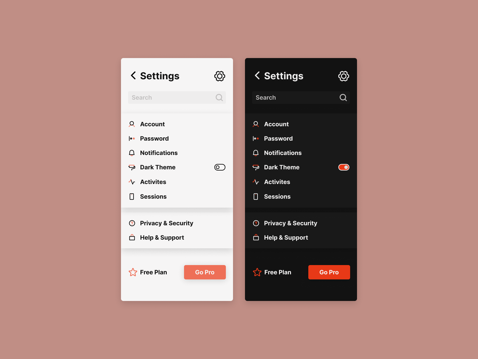 Social Network App Settings by Mahmoud Mahmoud on Dribbble