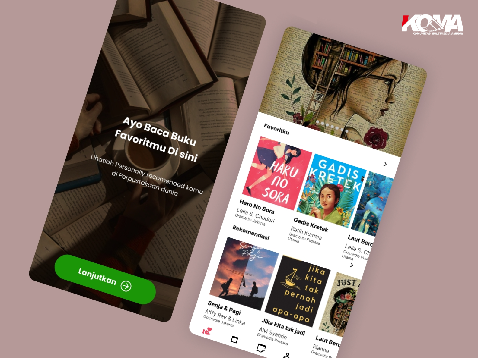 Book Library App by Komunitas Multimedia Amikom on Dribbble