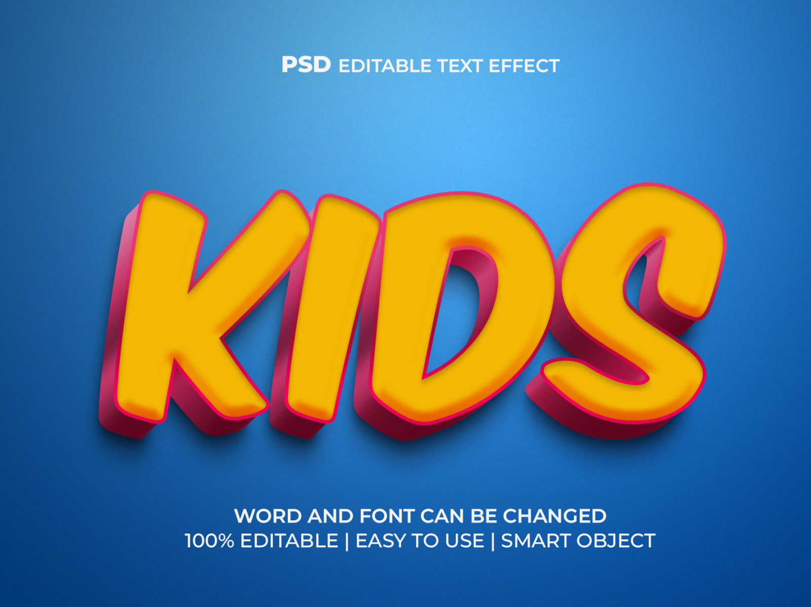 Kids 3D Text Effect by Rahat Pix on Dribbble