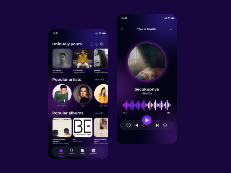 Recreate Music App by Amelia__Azzahra on Dribbble
