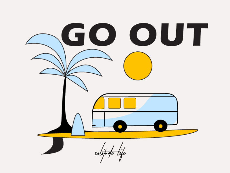 Go Out T-shirt Design by Muhammad Fachri on Dribbble
