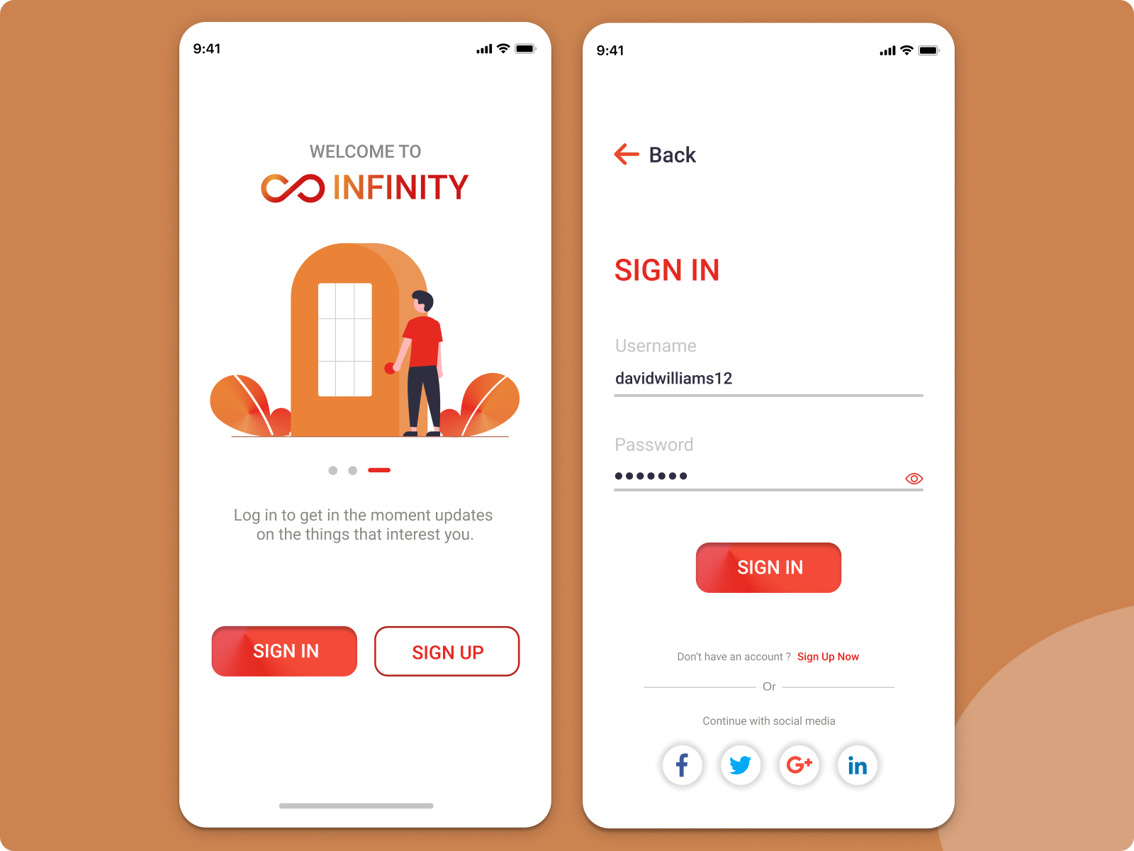 Sign in Mobile screens by favour paulson on Dribbble