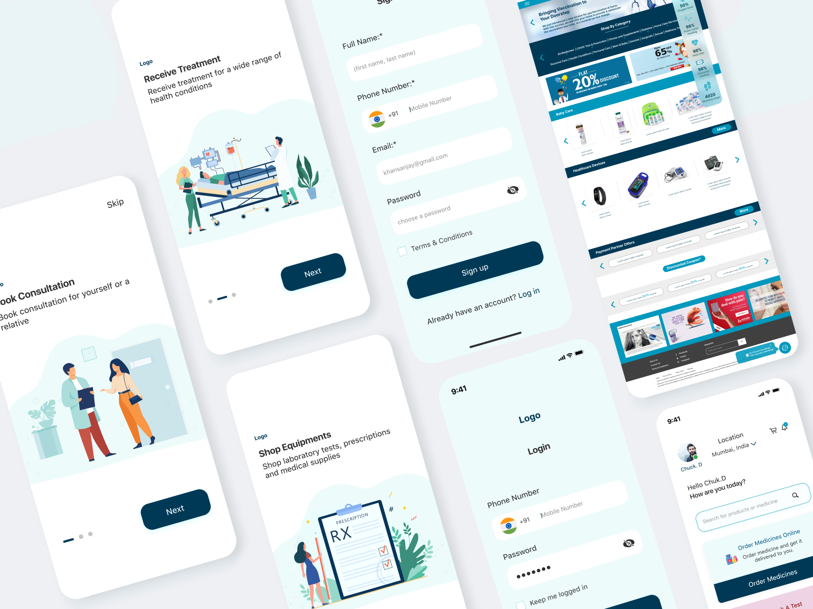 Healthcare UI Design by favour paulson on Dribbble