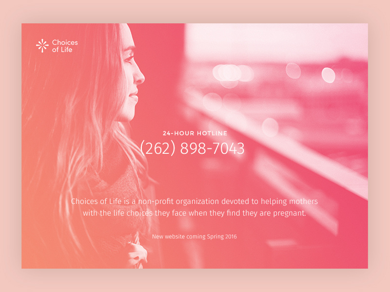 Choices of Life Landing Page by Joshua Krohn on Dribbble