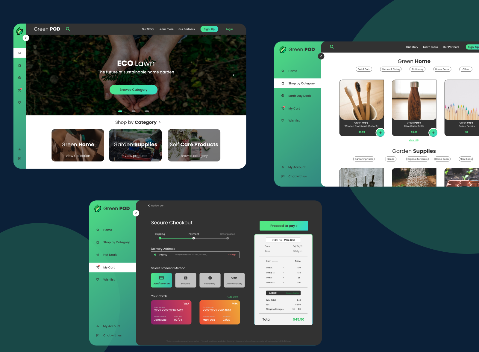 'Green Pod' Mock-up Design by Anant Mokashi on Dribbble