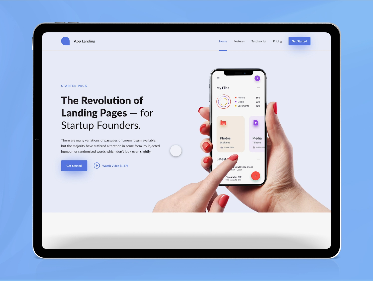 Mobile App Landing Page 📲 by Noushin Behyan on Dribbble