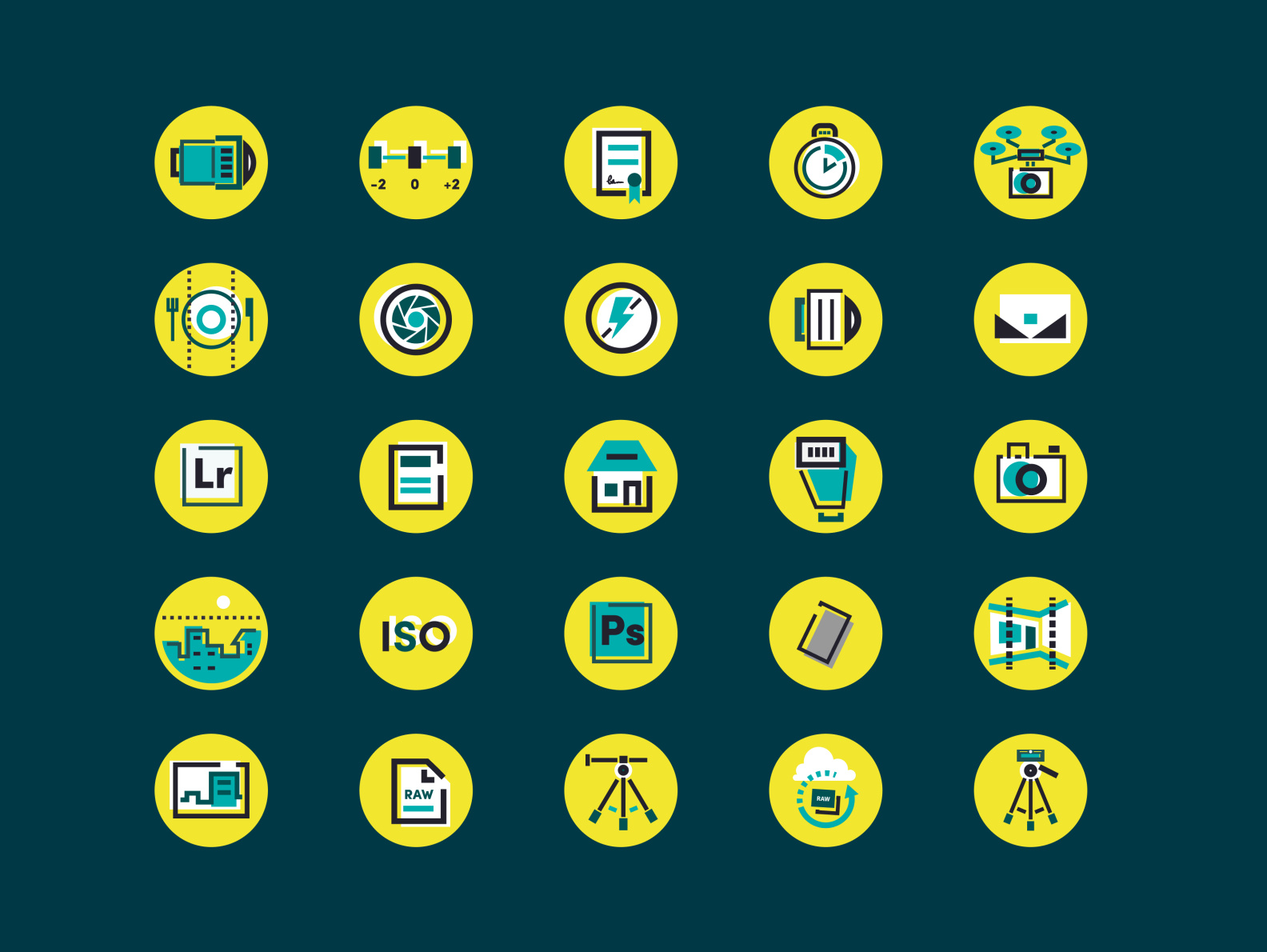 Icon set for a photo & editing platform design by Marina Belikova on ...