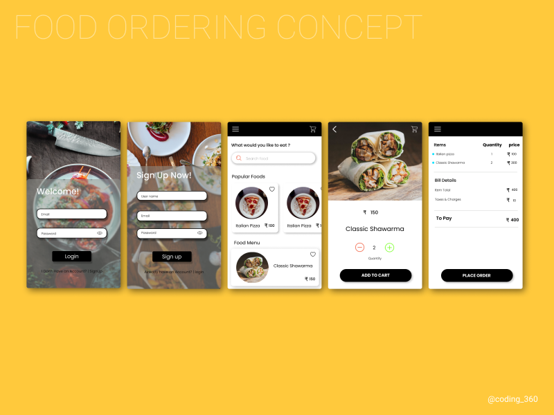 Food Ordering App by Umapathi on Dribbble