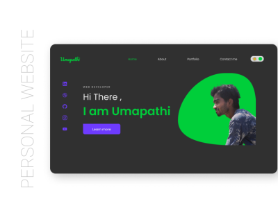 Personal website by Umapathi on Dribbble