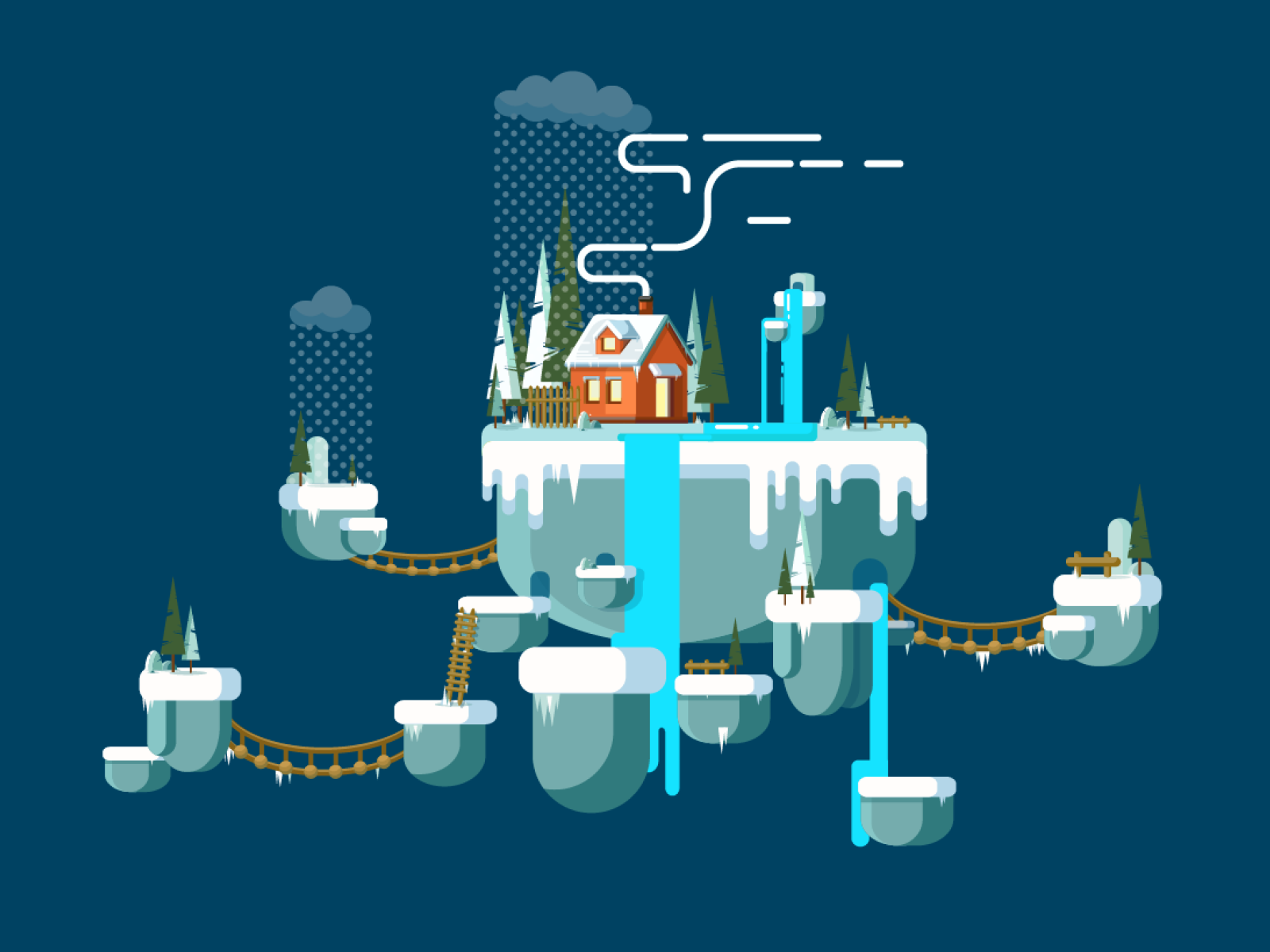 WINTER ISLAND by Maryna Churylo on Dribbble