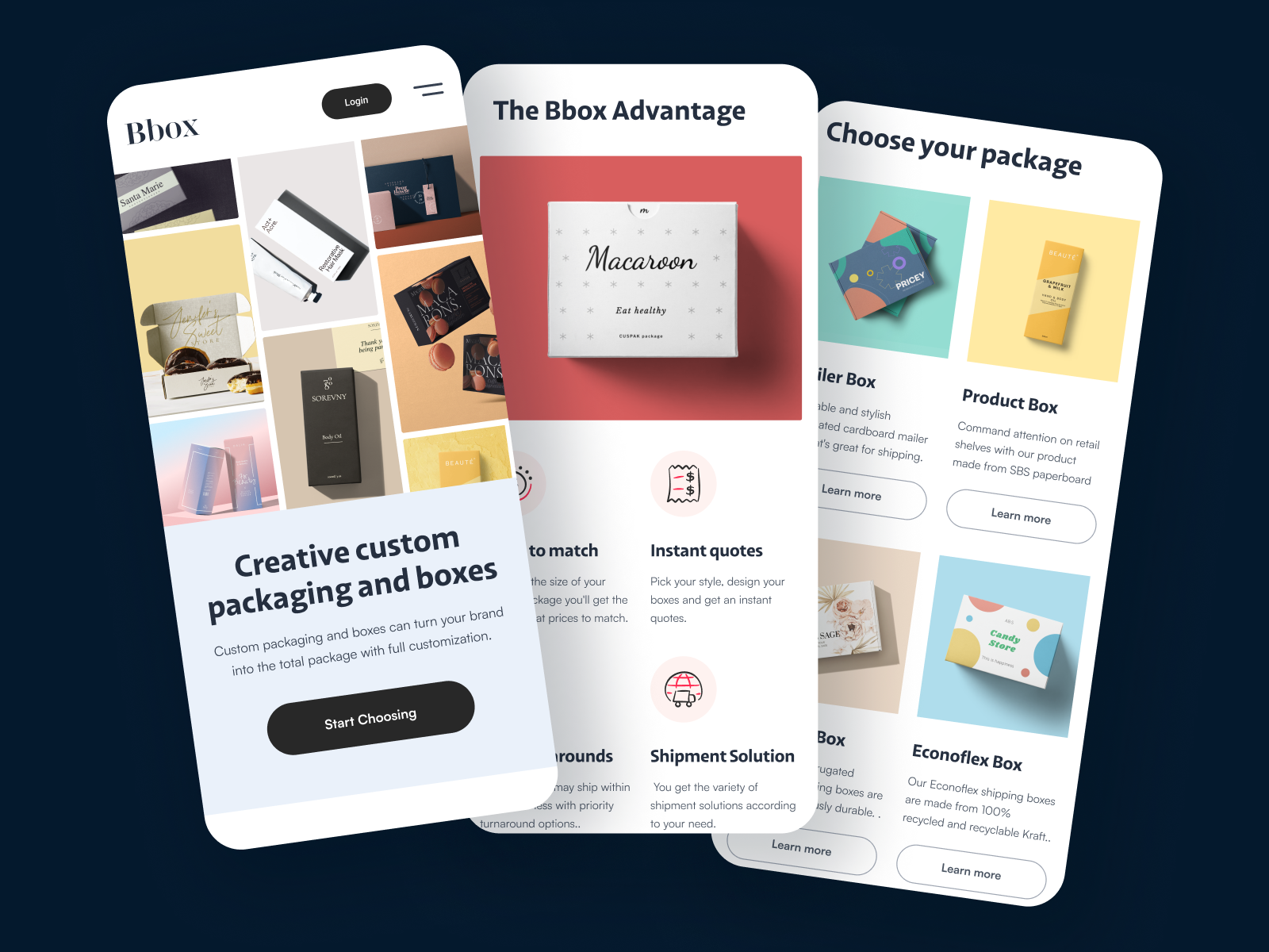 Custom Packaging Website (Responsive Design) by Rijul Thakur on Dribbble