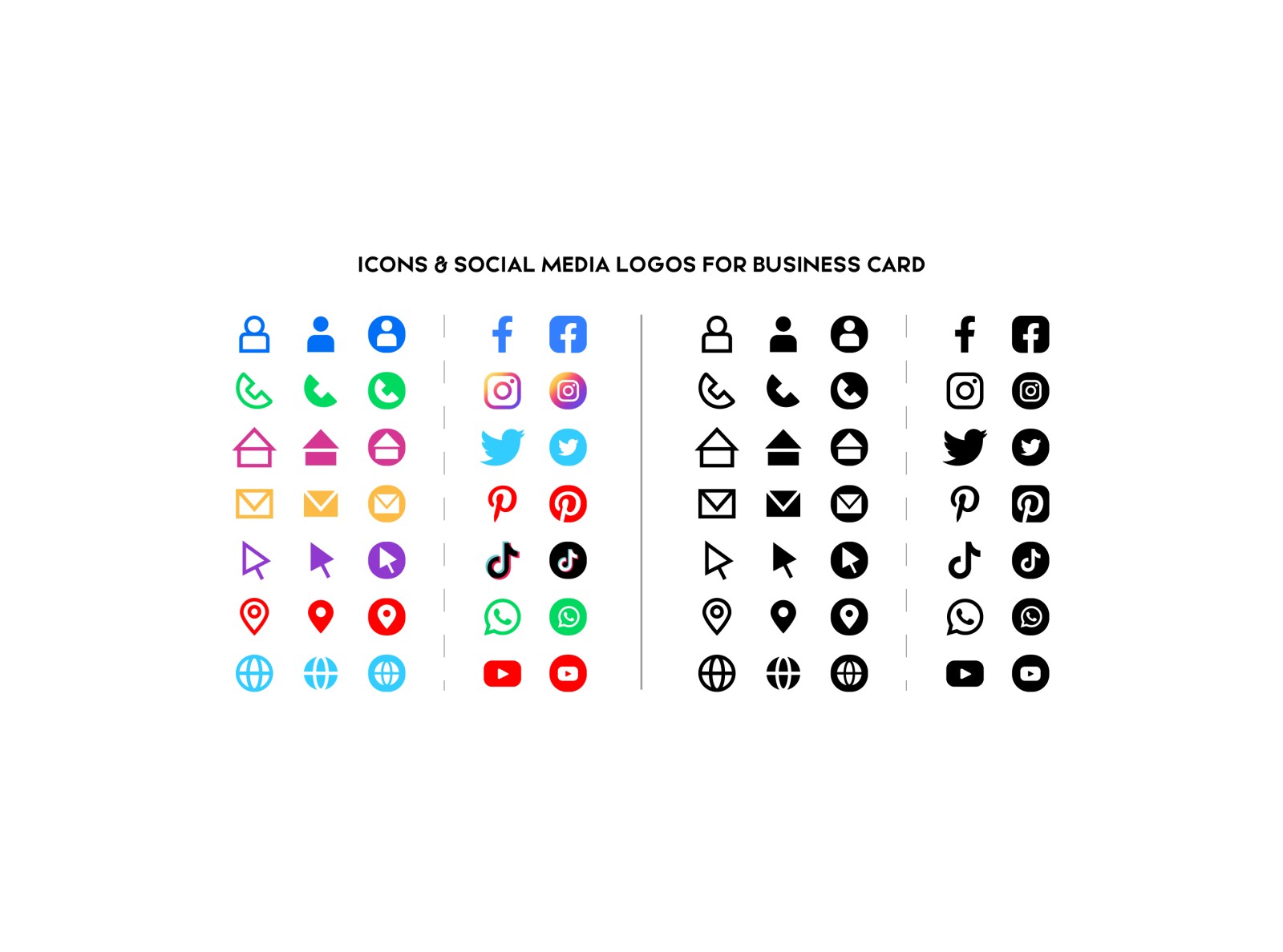 Icon Social Media Logo For Business Card By Larry Zyon On Dribbble