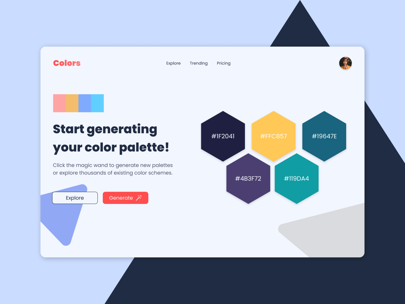 Color Palette Generator - Dribble Weekly Warmup by Muhammad Usman on ...