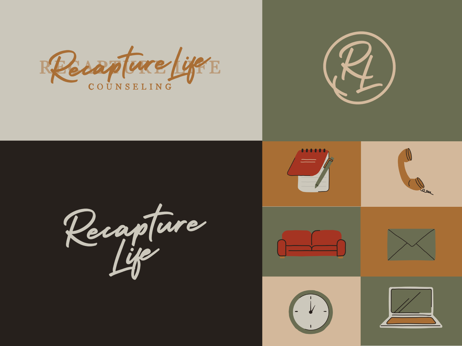 Recapture Life Counseling | Branding by Salt & True on Dribbble