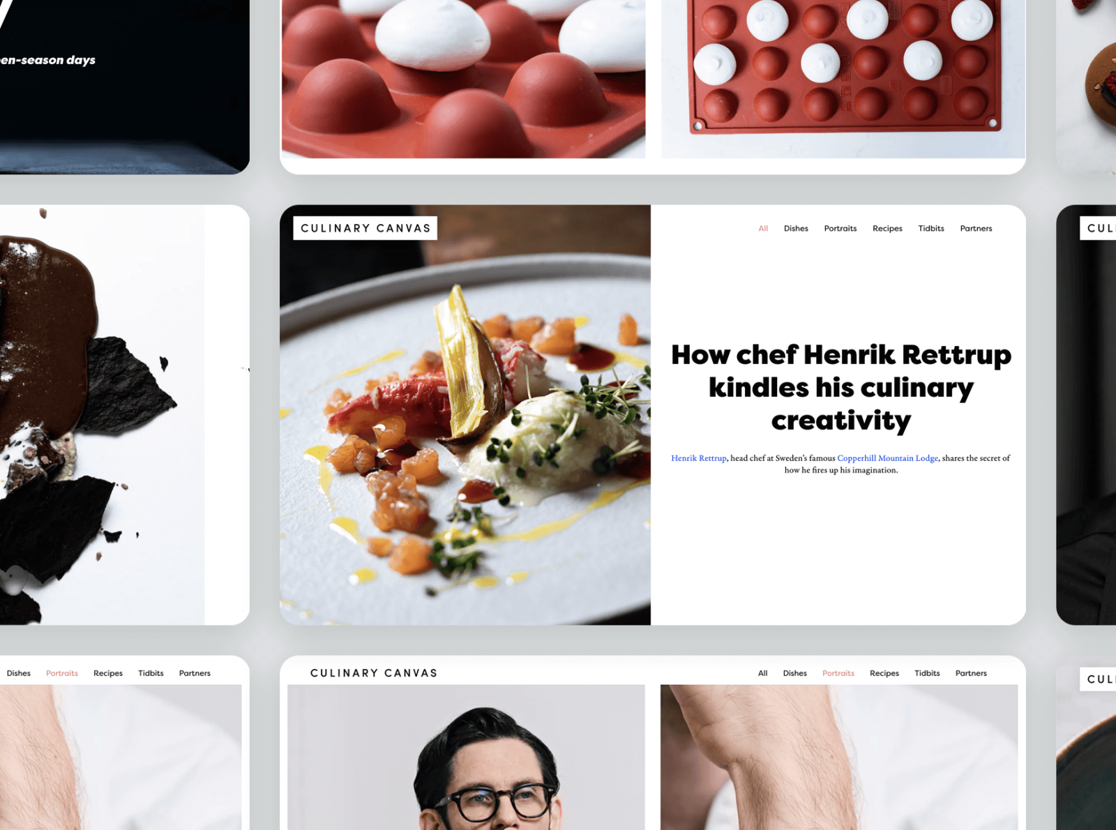 Culinary Canvas | Web design by Mikael Edgren on Dribbble