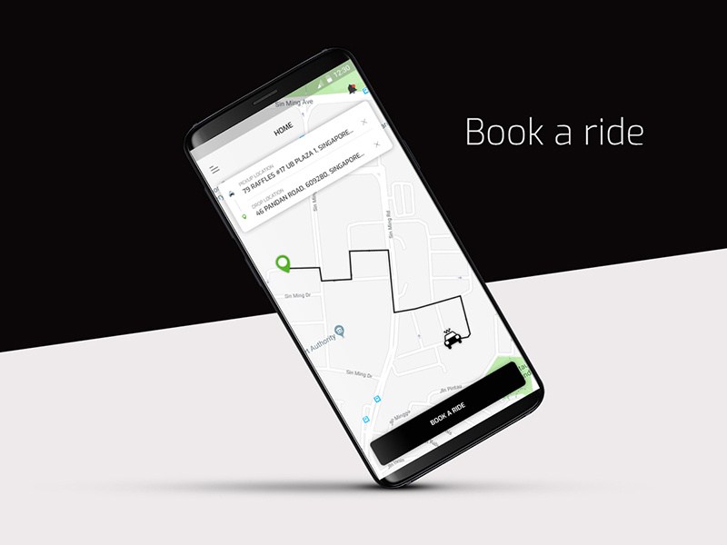 Book a ride Homescreen !!!! by Prince Khanna on Dribbble