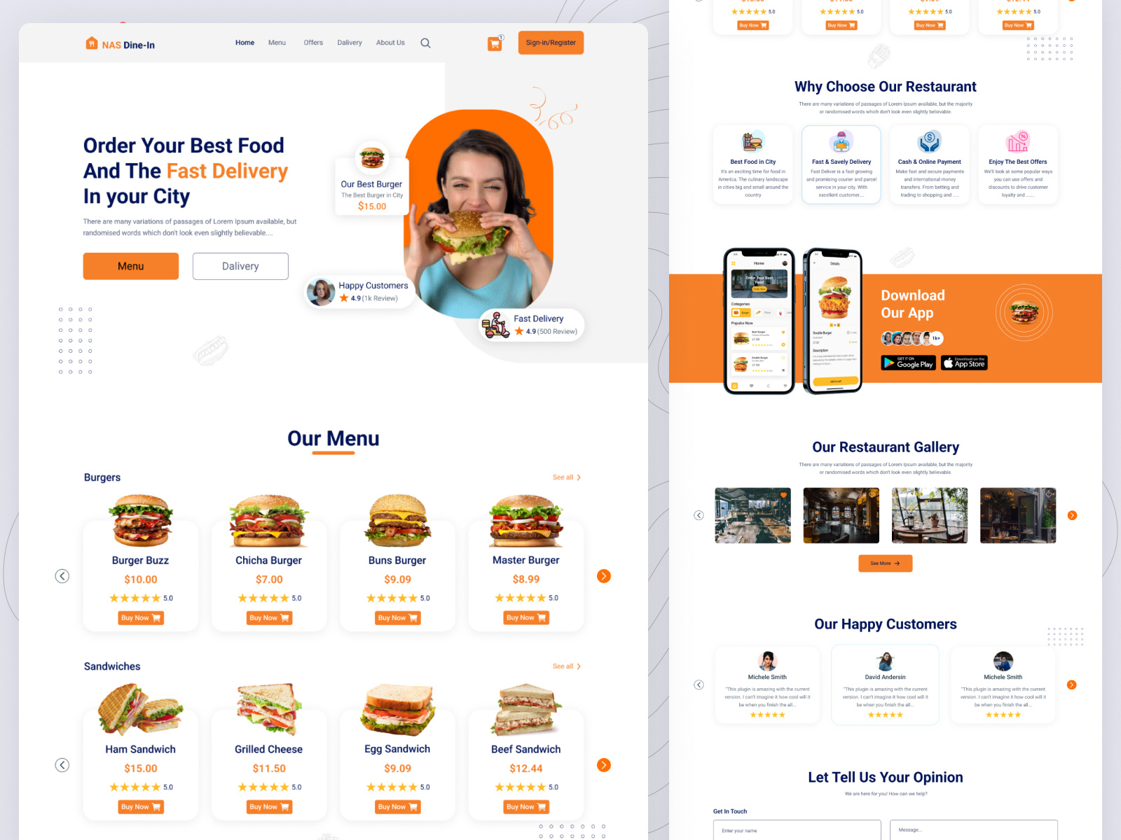 Food Landing Page Design by MD Nasir Uddin on Dribbble