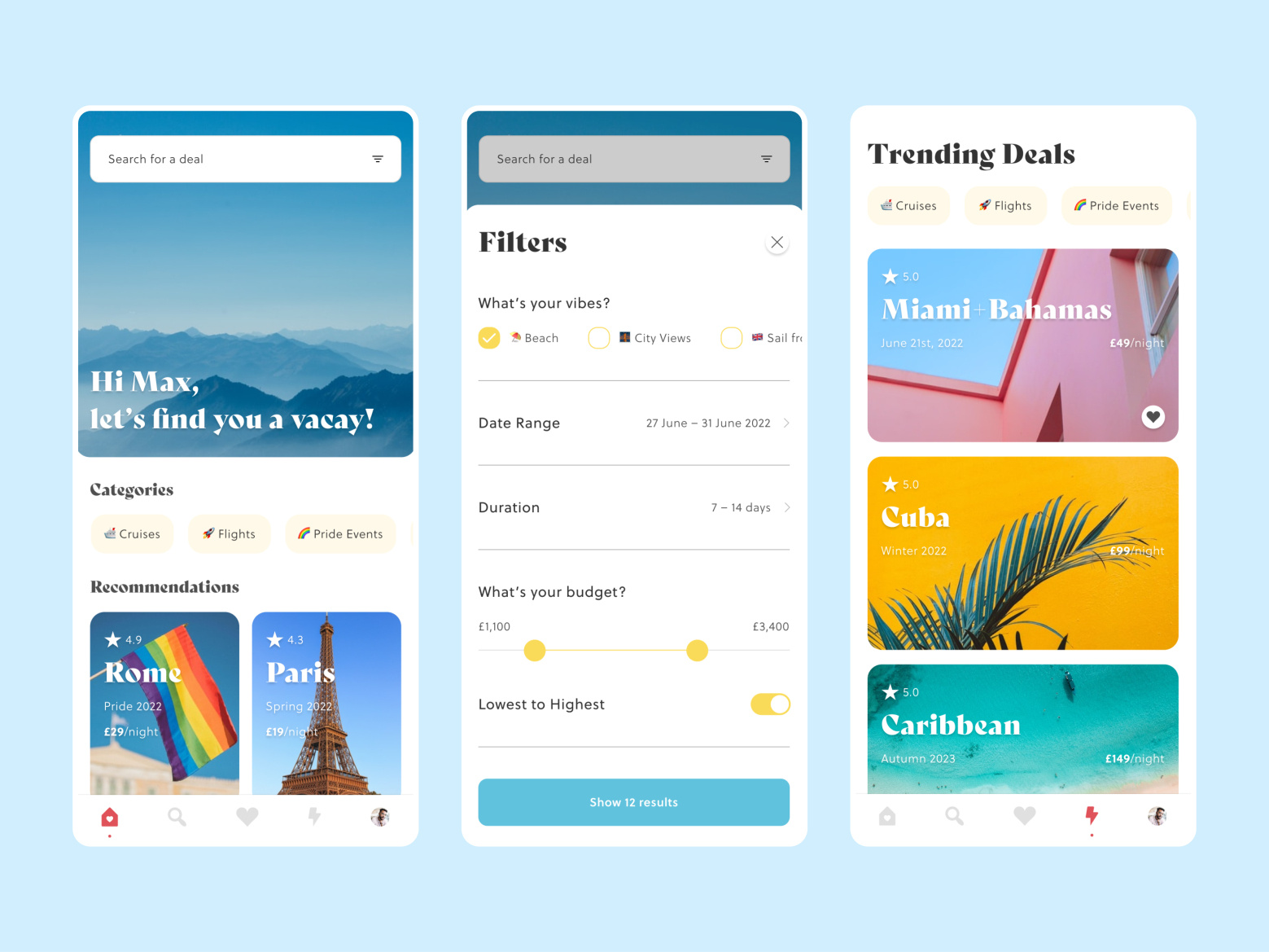 LGBTQ+ travel app ui design by Handee on Dribbble