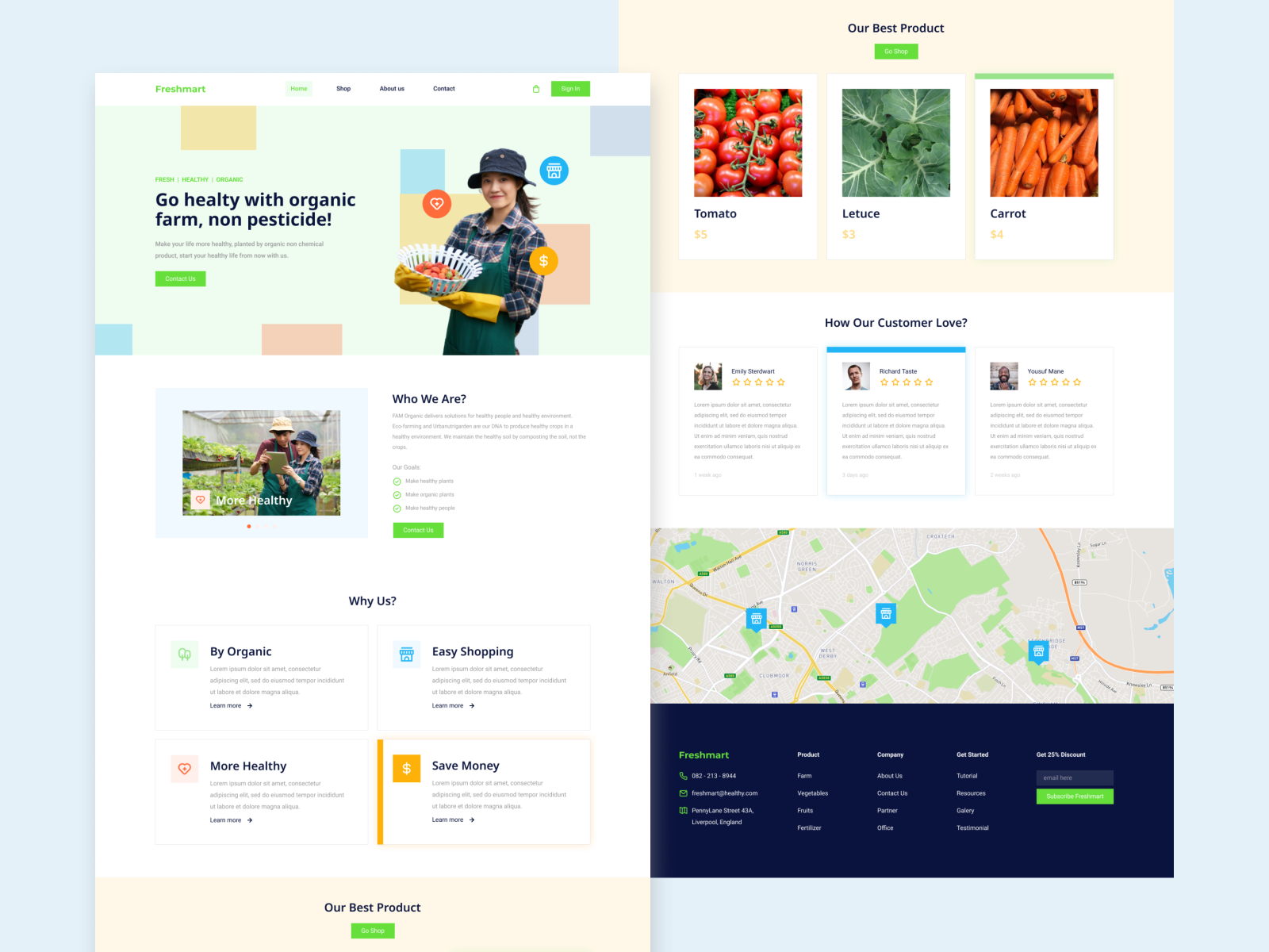 Freshmart - Landing Page by Rama Dharma on Dribbble