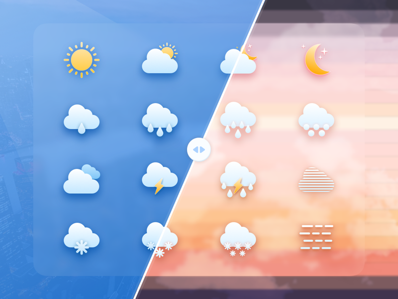 Weather icons by JasonFe on Dribbble
