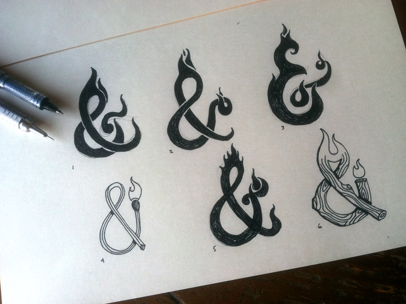 Ampersand Symbol Fire