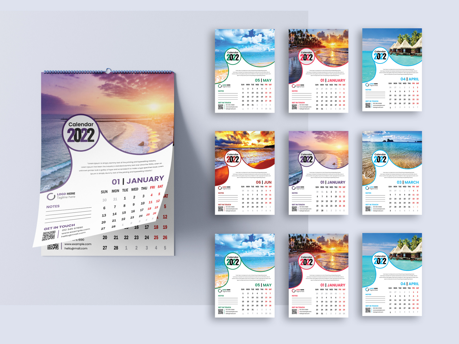 Calendar Design Template by Riazul Islam on Dribbble