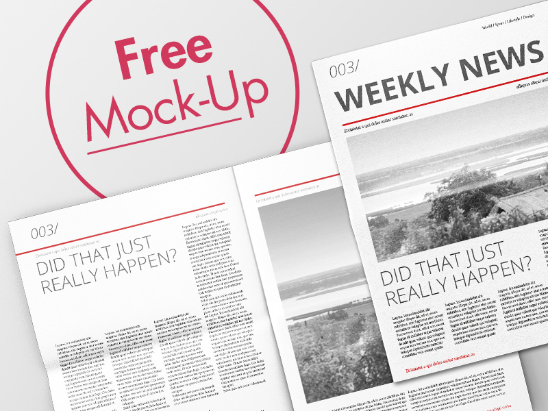 Newspaper Mock Up Free Download By Viscon Design On Dribbble